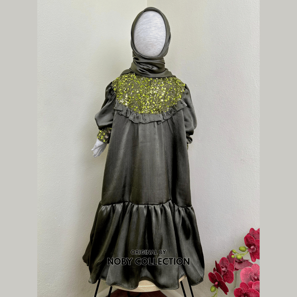 Jual Gamis Shine Shimmer Silk Anak Perempuan Set Hijab Baju Muslim ...