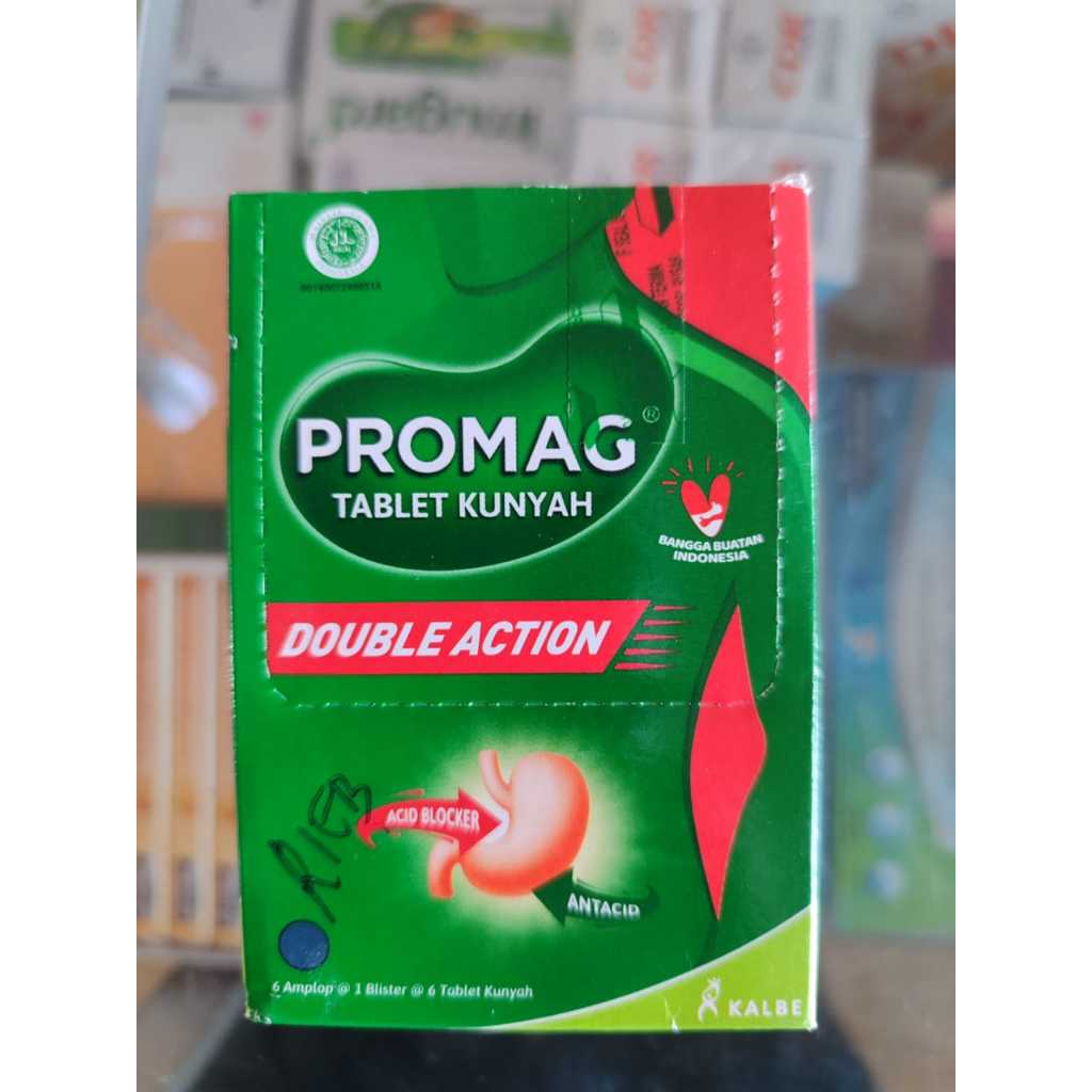 Jual Promag Double Action 1 Strip @ 6 Tablet Kunyah | Shopee Indonesia