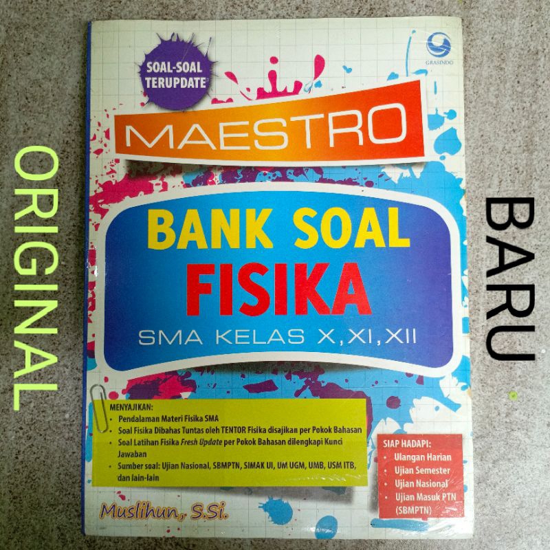 Jual Buku Soal Materi Latihan Terupdate Maestro Bank Soal Fisika SMA kelas 10 11 12 X XI XII 1 2 ...