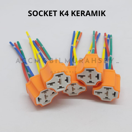 Jual SOCKET CABLE RELAY CERAMIC - SOKET RELAY KLAKSON & LAMPU KAKI 4 ...