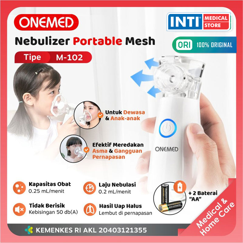 Jual Onemed Nebulizer Portable M102 | Mesh Nebulizer | Alat Terapi Uap ...