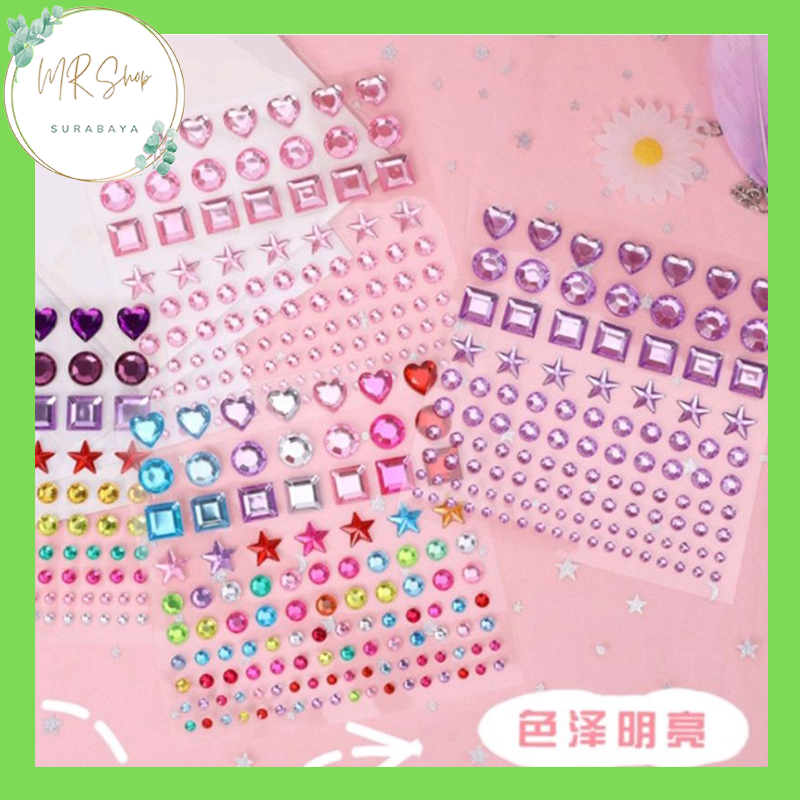 Jual Sticker Stiker Kristal DIAMOND SHINY DIY Scrapbook Kerajinan Make ...