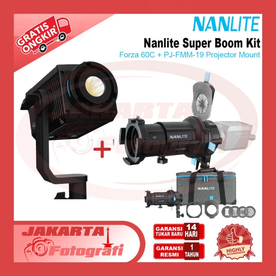 Jual Nanlite Super Boom Kit Forza 60C + PJ-FMM-19 Projector Mount ...