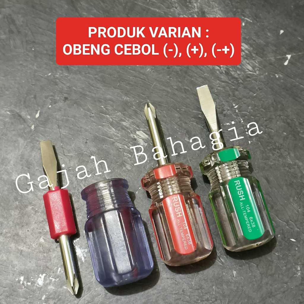 Jual Obeng cebol mini + Plus - Min +- Bolak Balik Transparan Bening ...