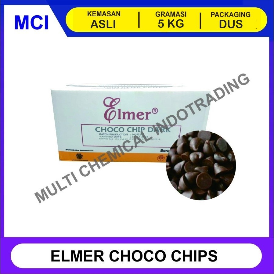 Jual CHOCOCHIPS DARK ELMER / COKLAT CHIP / CHOCO CHIPS - 1 BOX 5 KG ...