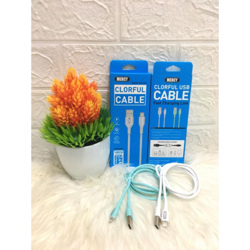 Jual Kabel data MERCY GC-114t, type C/lightning | Shopee Indonesia