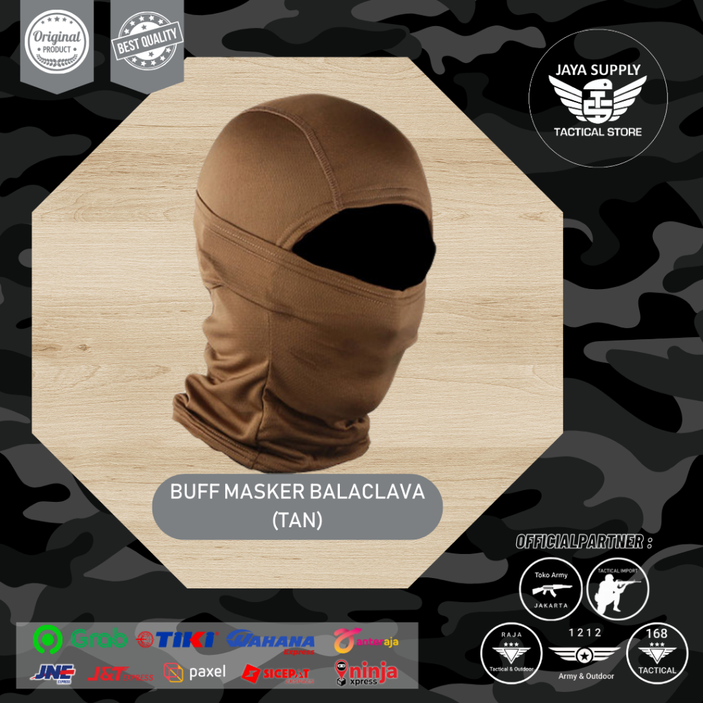 Jual Balaclava Army Motor Premium Buff Masker Full Face Military - Tan ...