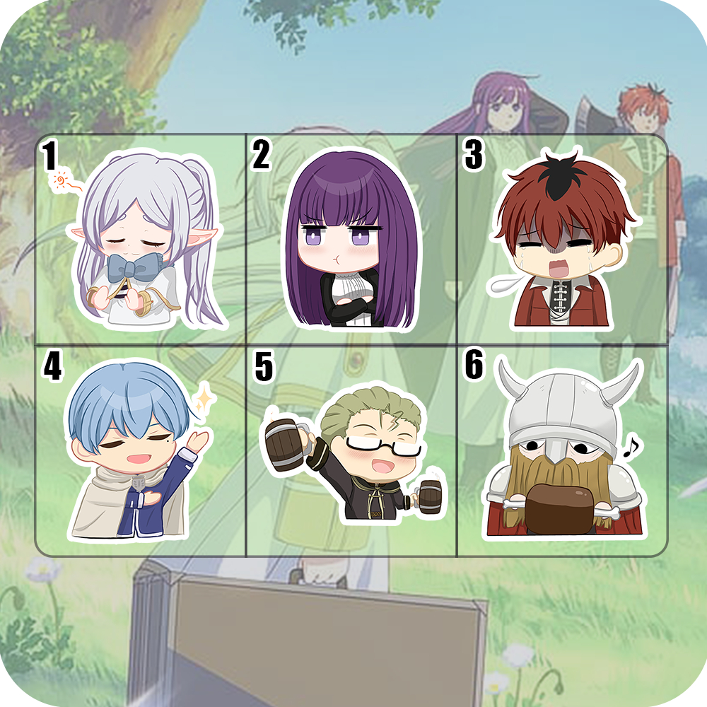 Jual Stiker Glossy 1 SET Sousou Frieren Fern Stark Himmel, Sticker ...