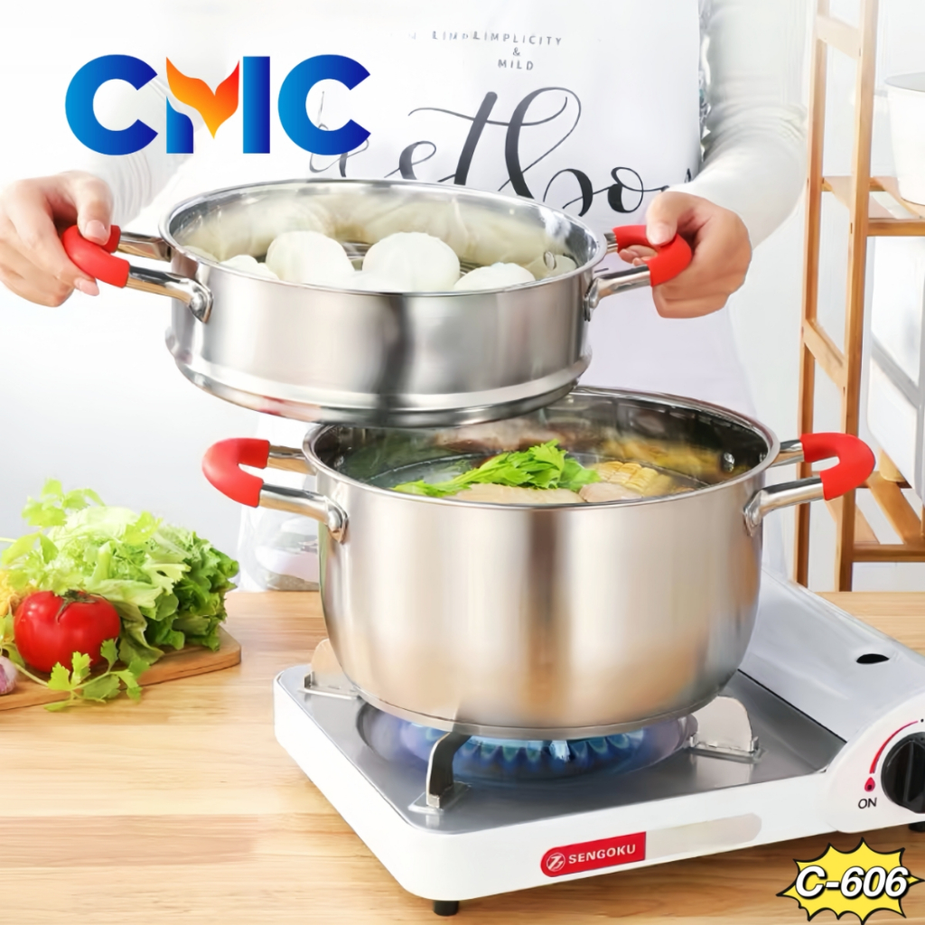 Jual CMC[C-606]Panci kukus 2 susun stainless 26cm / Panci Kukusan ...