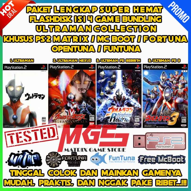 Jual Paket 4 Game Flashdisk Game PS2 PS 2 Ultraman Collection ...