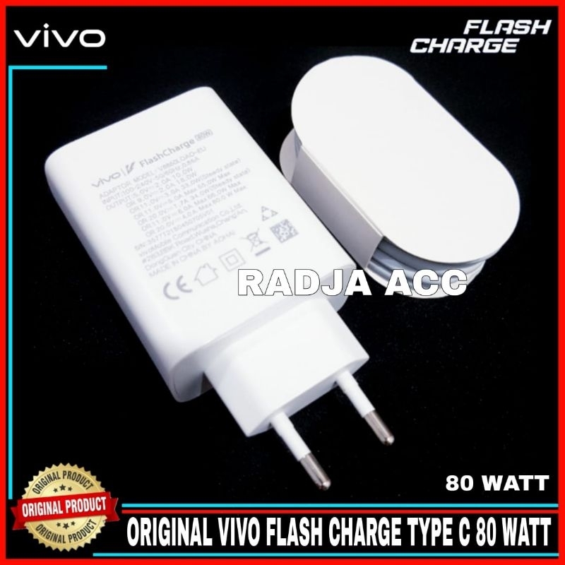 Jual CHARGER VIVO V27E V27 5G V29 5G ORIGINAL FLASH CHARGE TYPE C 80 ...