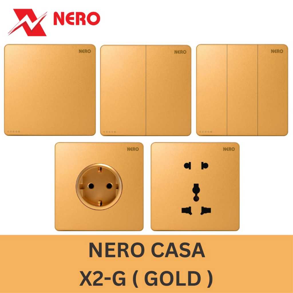 Jual NERO CASA X2 GOLD SAKLAR STOP KONTAK | Shopee Indonesia