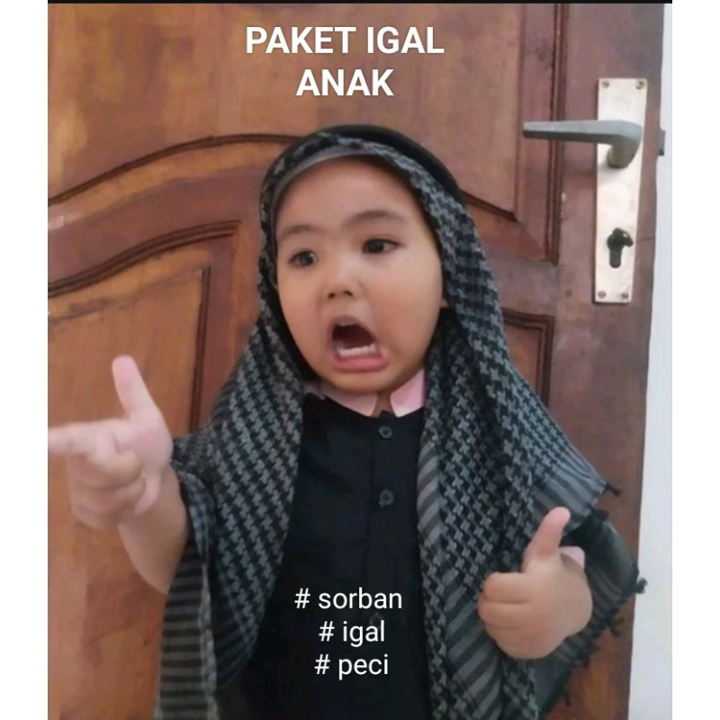 Jual igal anak laki laki / paket igal dan sorban bonus peci anak /paket ...