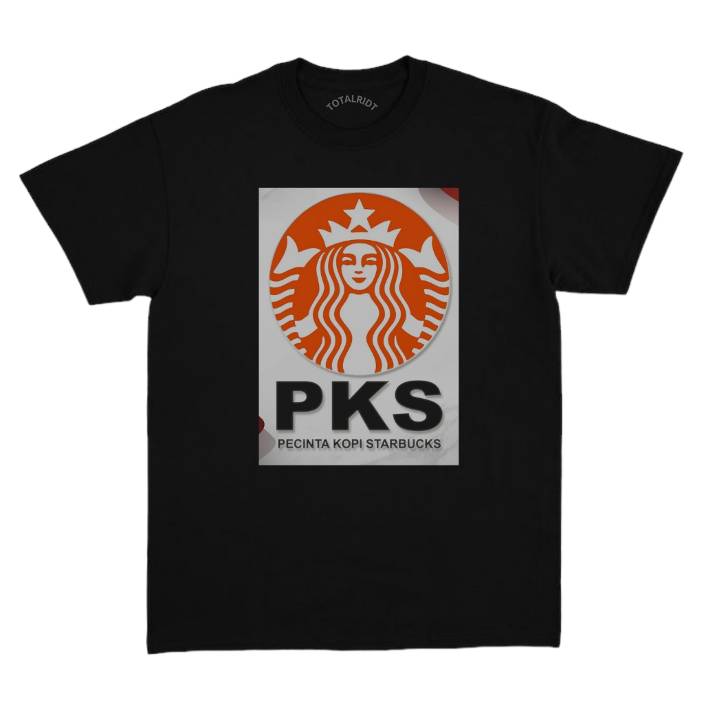 Jual Kaos Distro Baju Partai PKS Pecinta Kopi Starbucks - Kaos Lucu ...