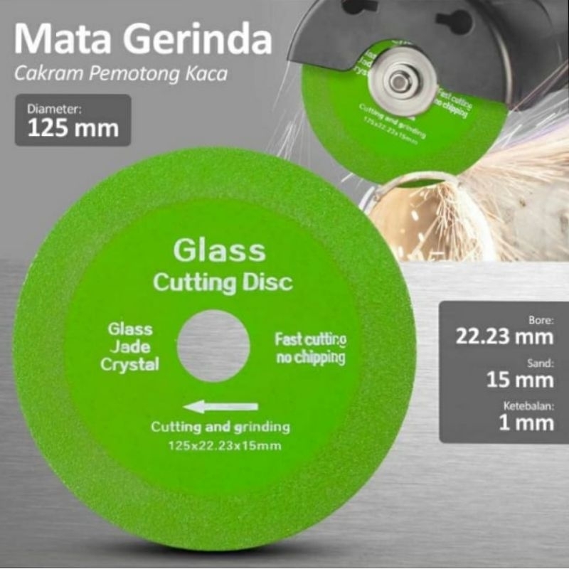 Jual circular cutting glass disc 125mm mata gerinda potong kaca keramik ...