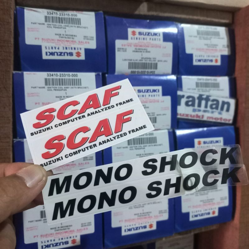 Jual stiker rangka Scaft Monoshock suzuki satria 2tak Hiu Lscm | Shopee ...