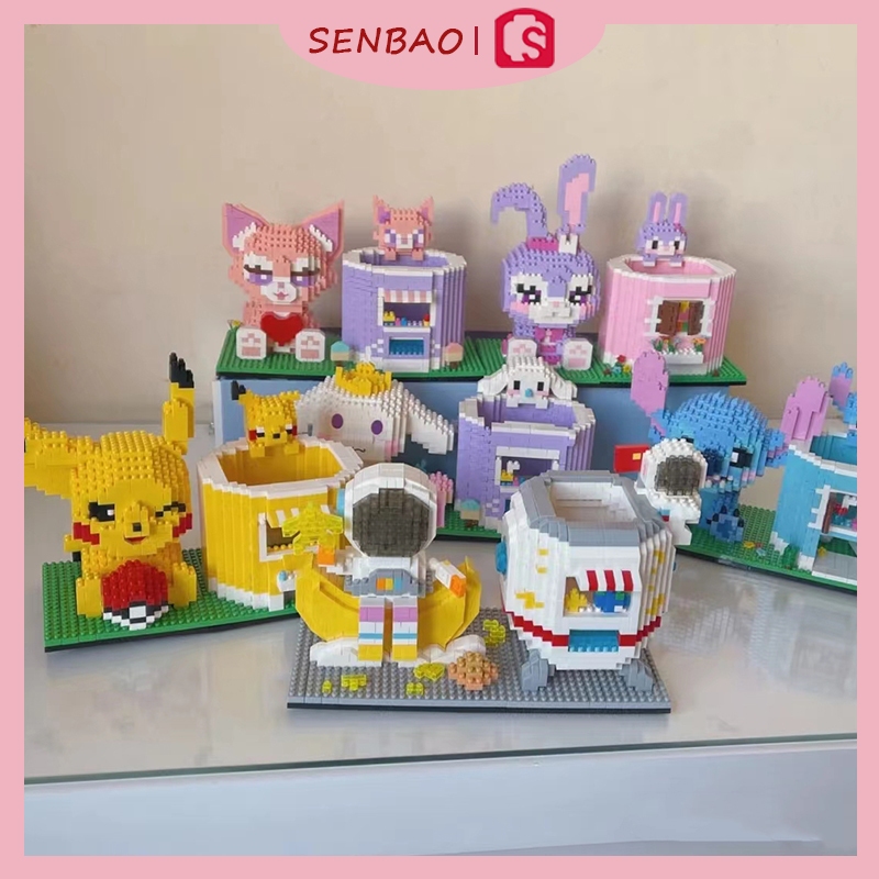 Jual SENBAO DIY Mainan Balok Susun Building Bricks Tempat Pena blok ...
