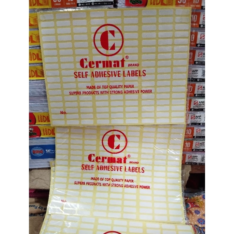 Jual STICKER LABEL HARGA 112 / STIKER LABEL NO 112 / 8MM X 20 MM ...