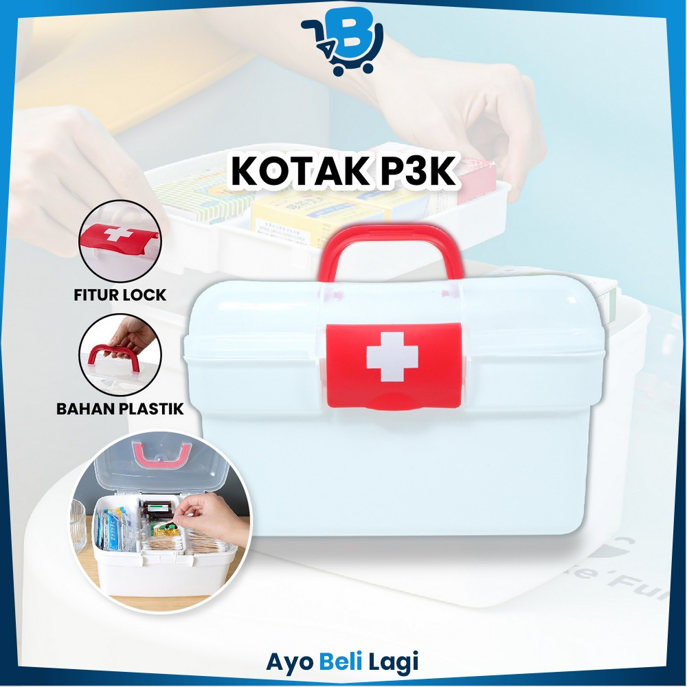 Jual Kotak P3K First Aid Kotak Penyimpanan Obat Medicine Box Organizer ...