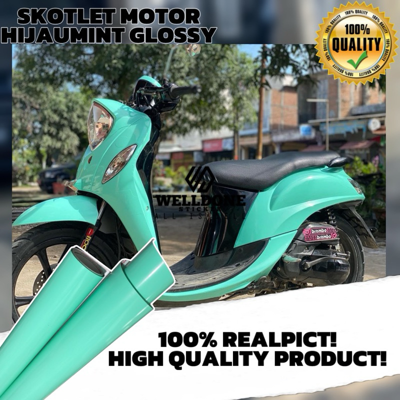 Jual Sticker Motor Pastel Glossy All Varian Warna Skotlet Hijau Matcha ...
