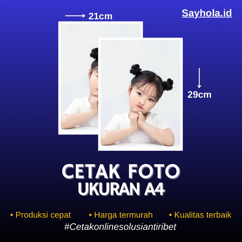 Jual Cetak foto ukuran A4 | proses cepat 1hari | Shopee Indonesia