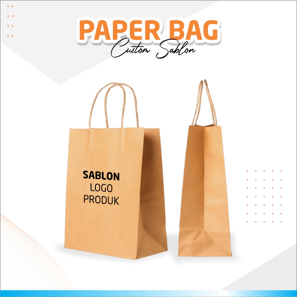 Jual PAPER BAG CUSTOM / PAPER BAG KADO CUSTOM DESAIN / PAPER BAG COKLAT ...