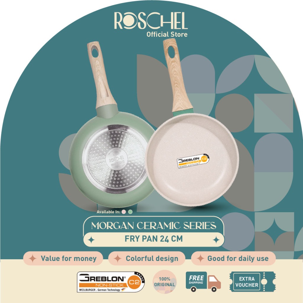 Jual Roschel Morgan Series Frypan 24 cm Green (RPC-124G) | Shopee Indonesia
