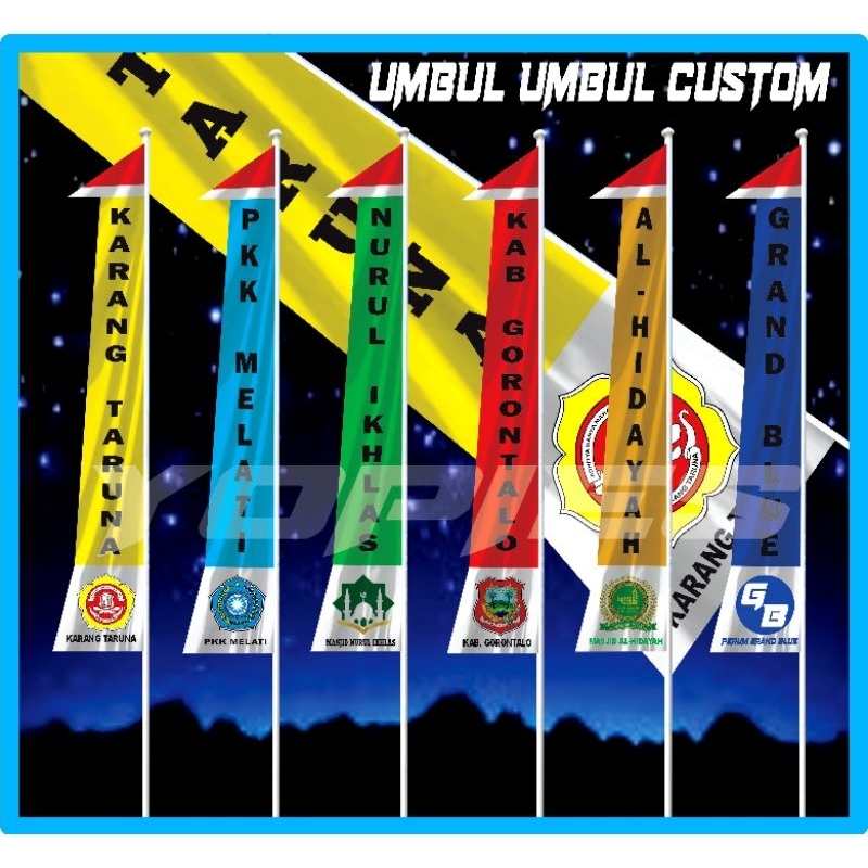 Jual Umbul umbul custom logo 4 meter | Shopee Indonesia
