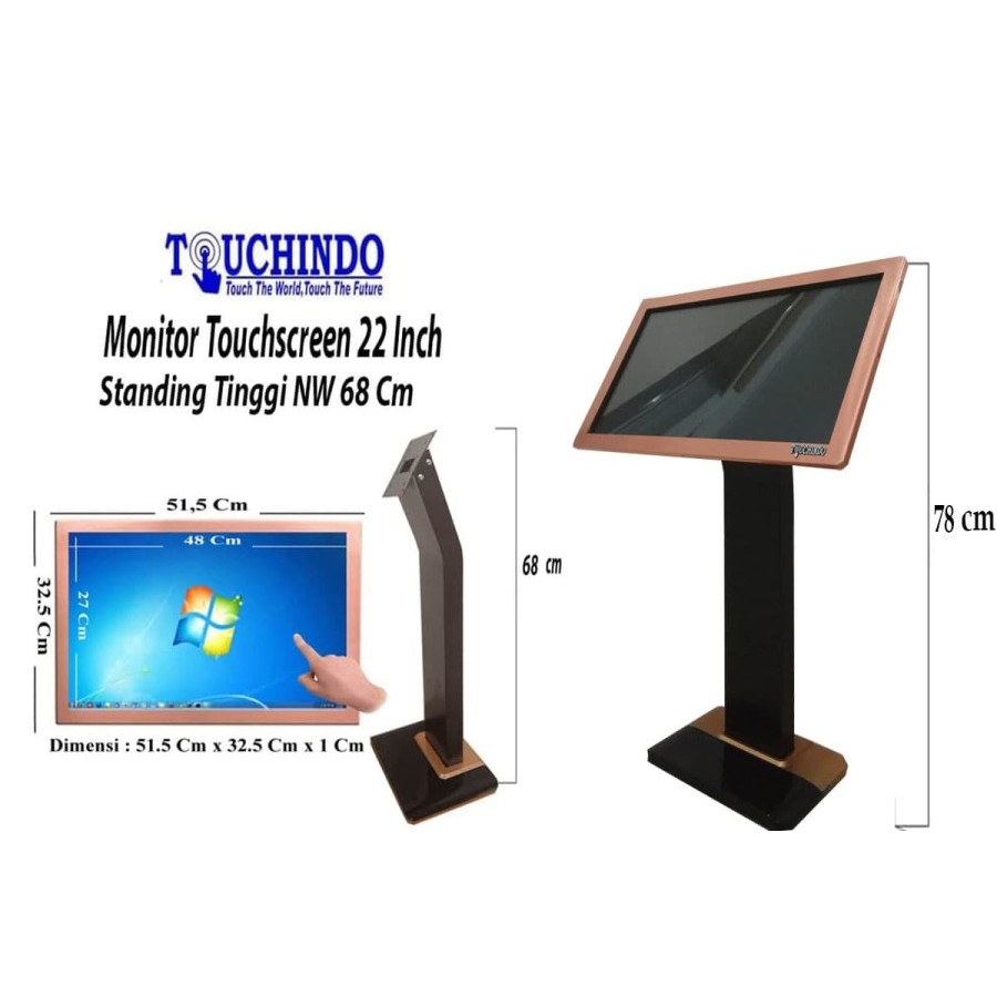 Jual Monitor Touchscreen 22 inch RoseGold NW Touchindo | Shopee Indonesia