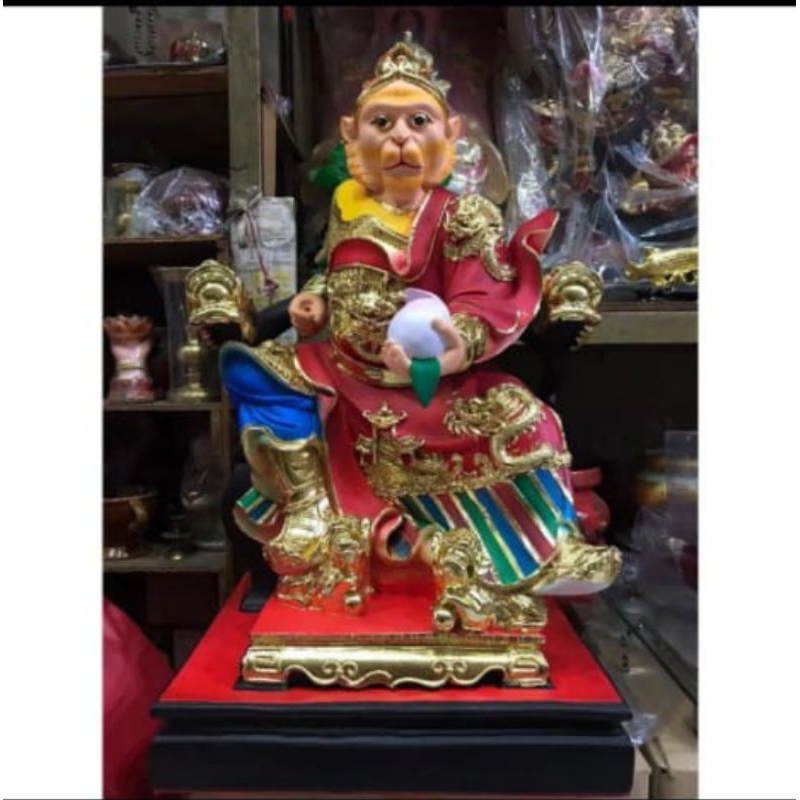 Jual patung dewa sun go kong kera sakti tai sing - fiber - 24inch ...