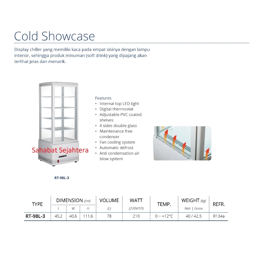 Jual GEA Cold Showcase GEA RT-98L-3 Display Pendingin Minuman | Shopee ...
