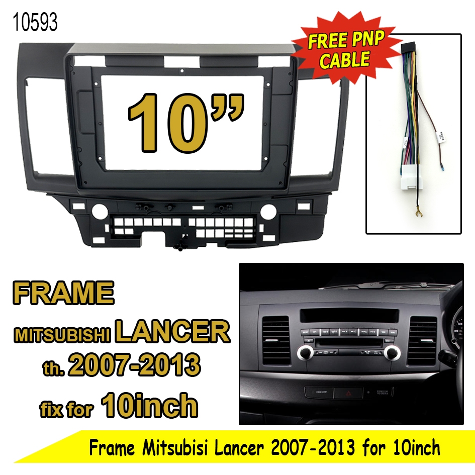Jual Panel Headunit Android Mitsubishi Lancer 2007-2013 10 Inch Frame ...