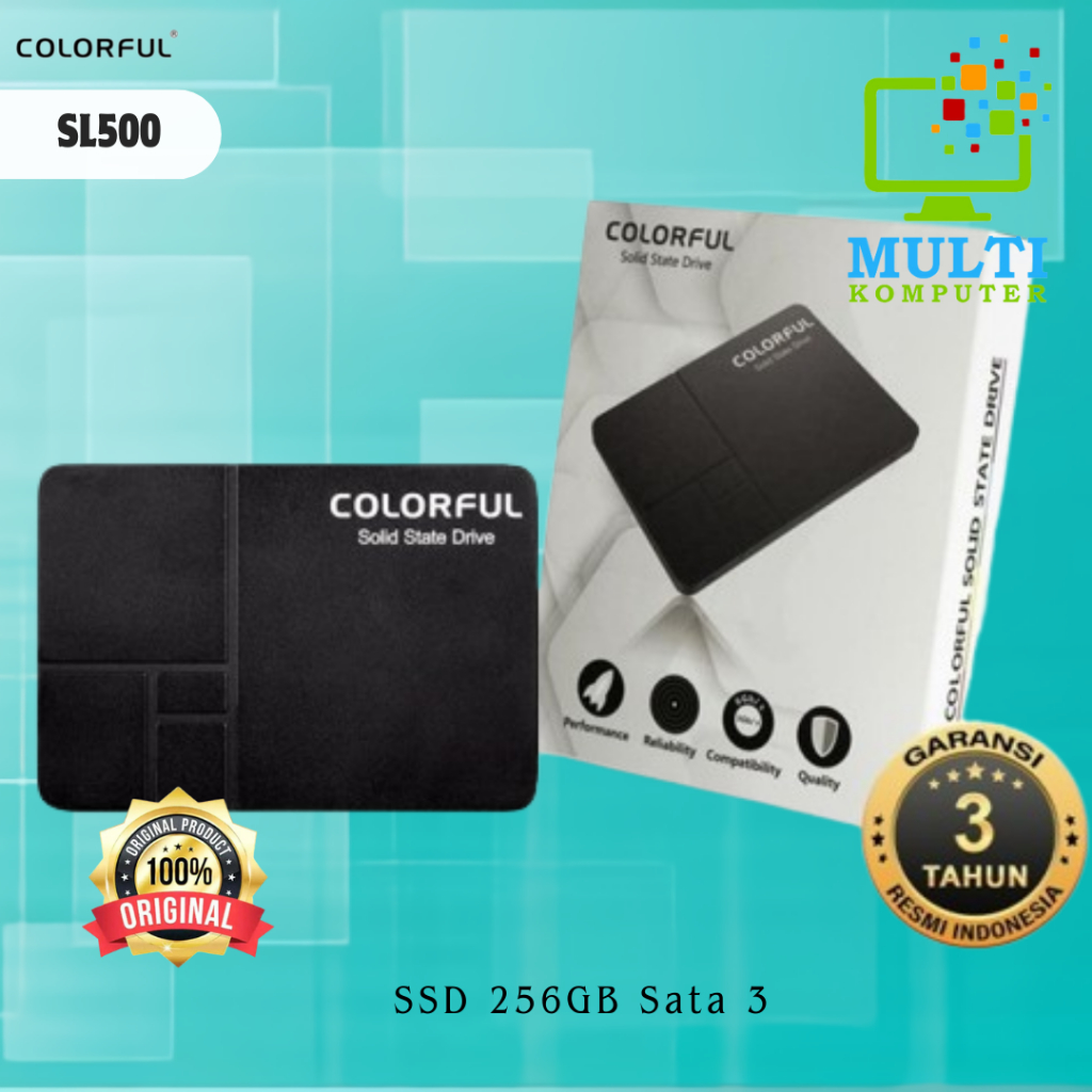 Jual Colorful SL500 SSD 256GB Sata 3 - Colorful SL 500 3D Nand 256 GB 2 ...