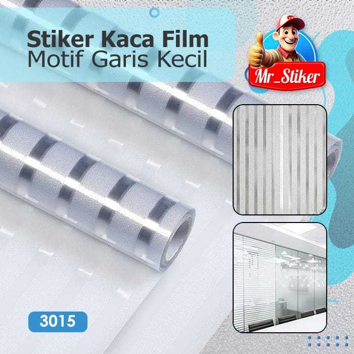 Jual Stiker Kaca Film Motif Garis Kecil (Burem GEP Bening) 3D Glitter ...