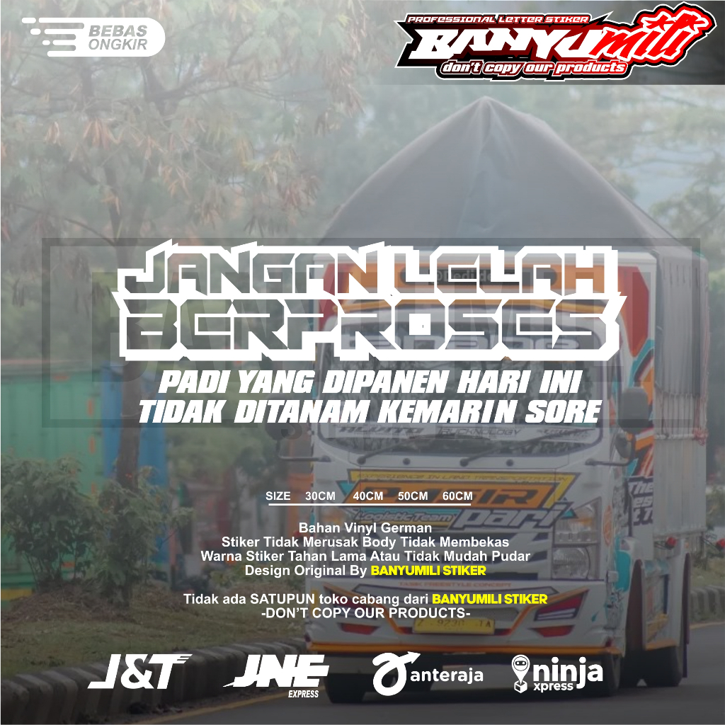 Jual Stiker jangan lelah berproses cutting stiker variasi kaca pintu ...