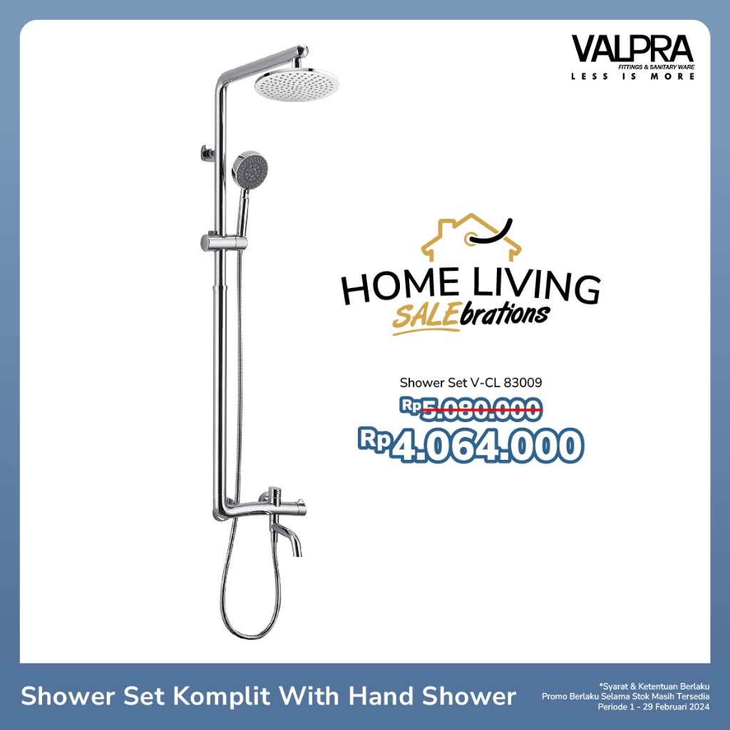 Jual Valpra Shower Mandi Set VCL 83009 Kran Panas Dingin Tiang Column ...