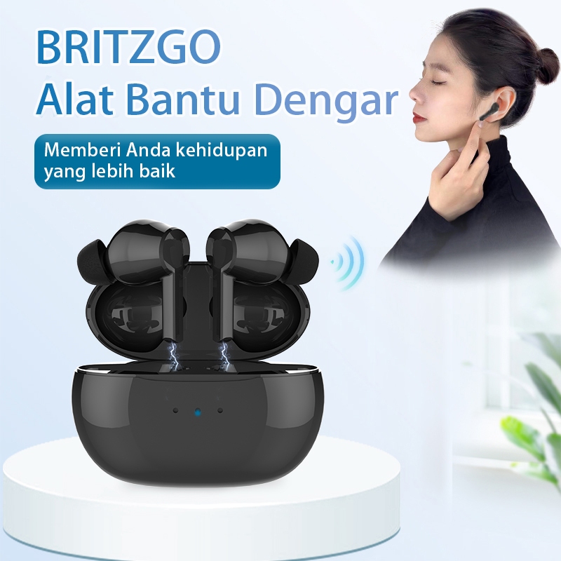Jual BRITZGO Alat Bantu Dengar Pengisian daya magnetis nirkabel alat bantu dengar berkualitas ...