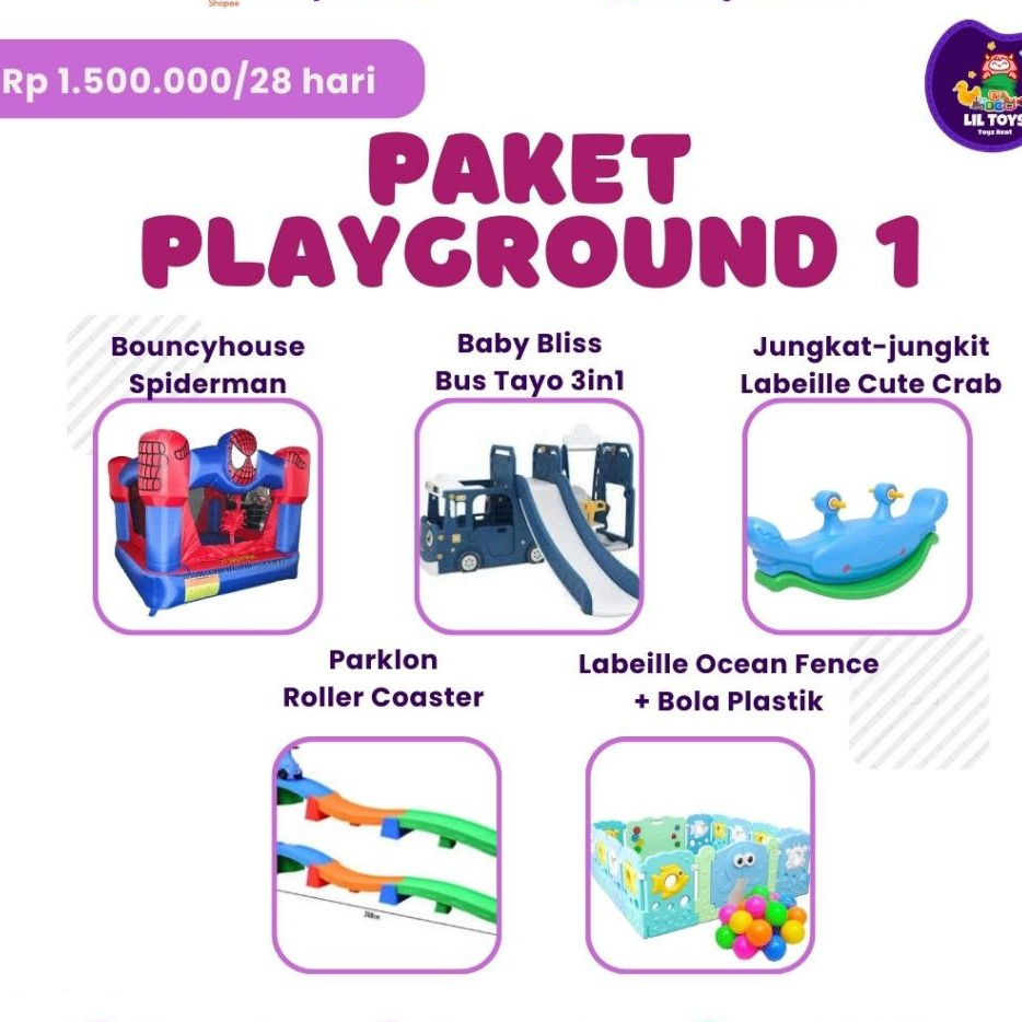 Jual SEWA PAKET MAINAN PLAYGROUND 1 (SUPER HEMAT) | Shopee Indonesia