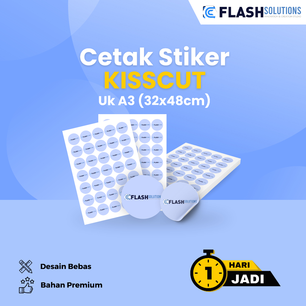 Jual Cetak Custom Sticker Label + Cutting Kiscut | Shopee Indonesia