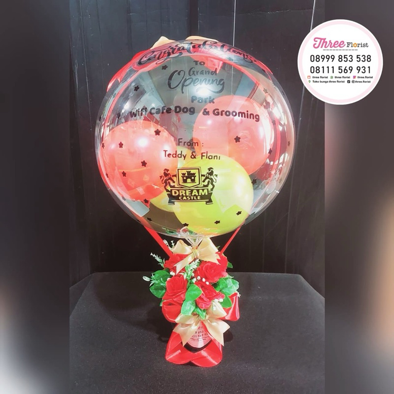 Jual box bunga balon / box bunga balon ucapan / hadiah ucapan opening ...