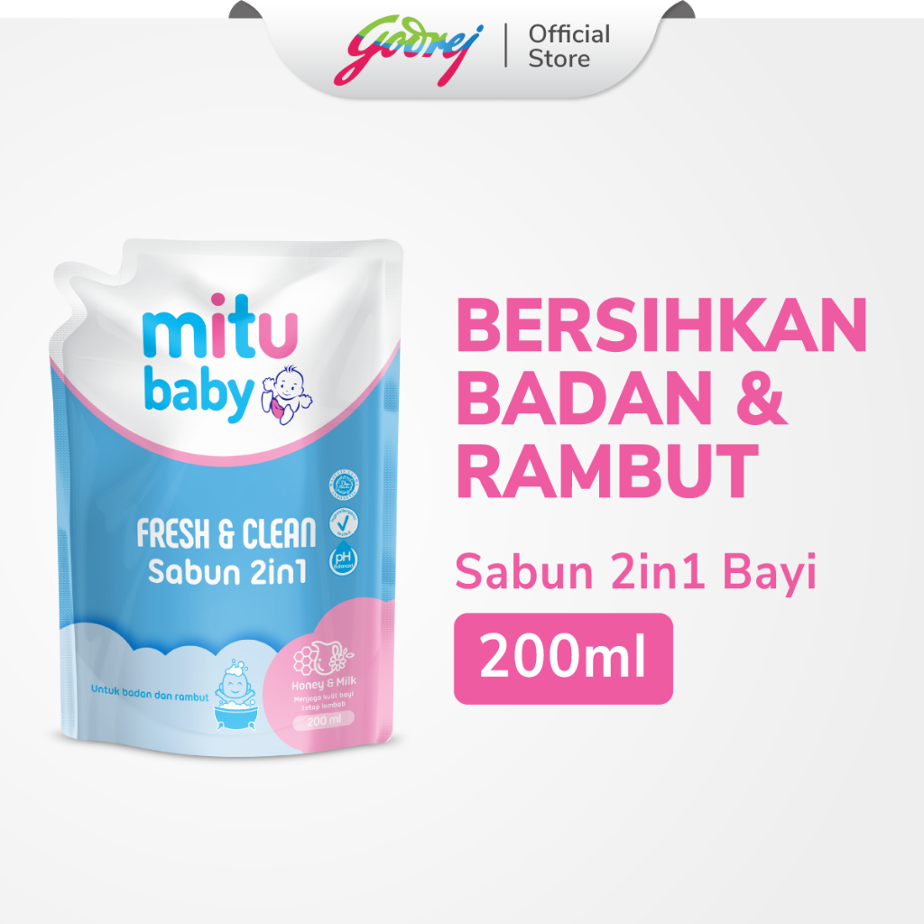 Jual Mitu Baby Liquid Soap 2In1 Refill 200 ml - Sabun Mandi Bayi ...