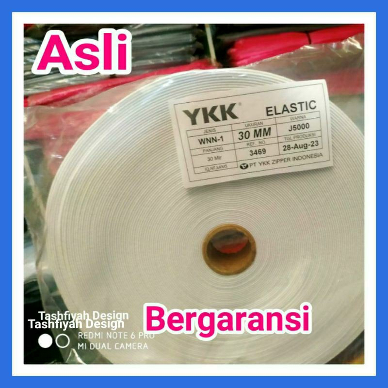 Jual Karet kolor elastis 3cm YKK per rol / karet kolor celana elastic ...