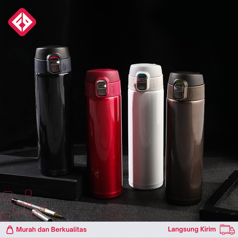 Jual Botol MInum Termos Air Panas Dingin - Stainless Steel - 500 ml | Shopee Indonesia