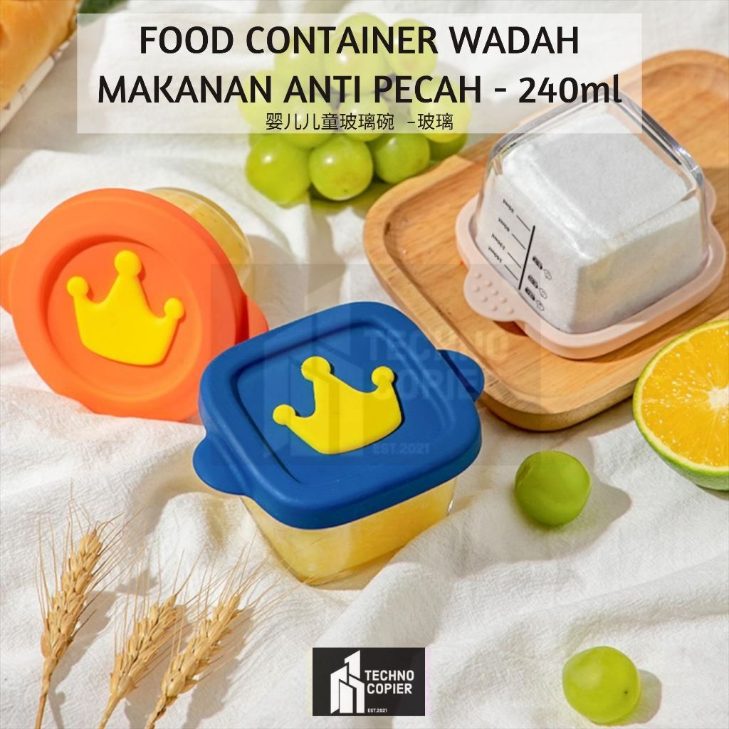 Jual Tempat Kotak Kecil Wadah Mpasi Kaca Penyimpanan Container Food ...