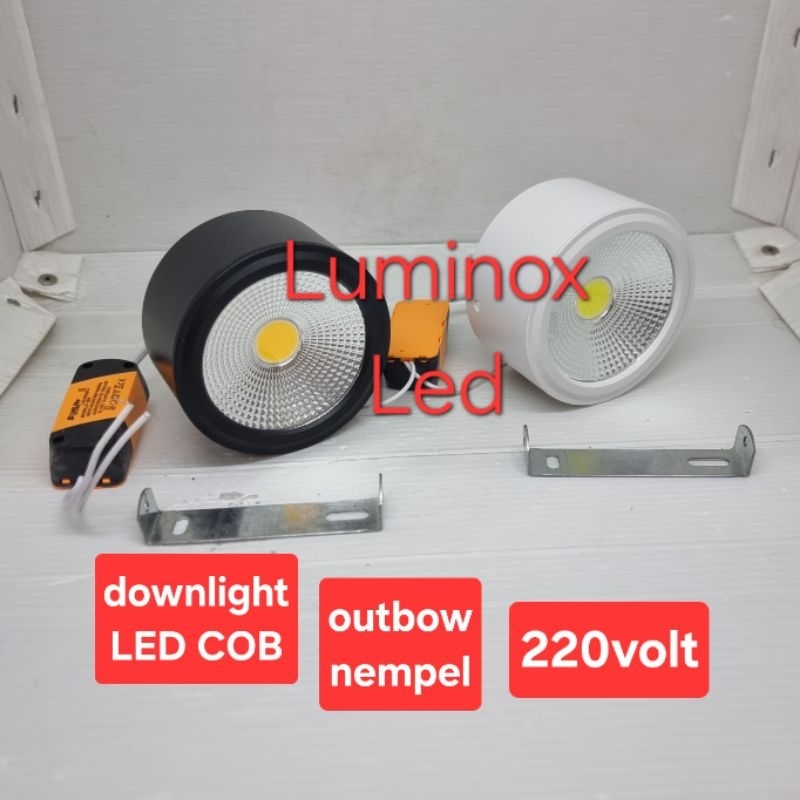 Jual downlight outbow led bulat 10w 10 watt / teras rumah plafon 10watt 3000k warmwhite 220volt ...