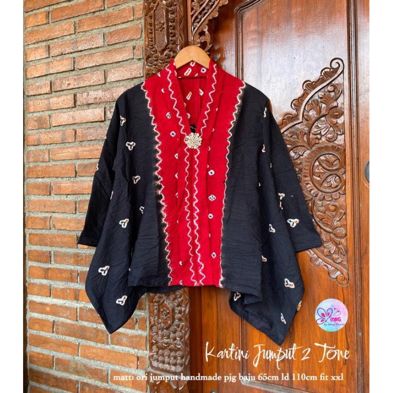 Jual Blouse Kartini Two Tone / Blouse Jumputan / Kain Jumputan / Batik ...