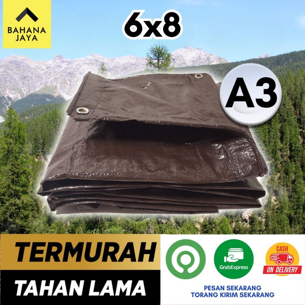 Jual TERPAL A3 UK 6x8 TERPAL 6x8 TERPAL PLASTIK TERPAL TENDA TERPAL ...