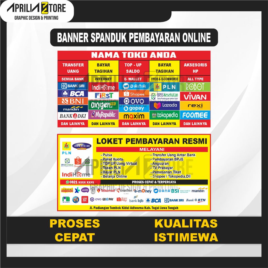 Jual Spanduk Banner loket pembayaran resmi - ppob - bayar online ...