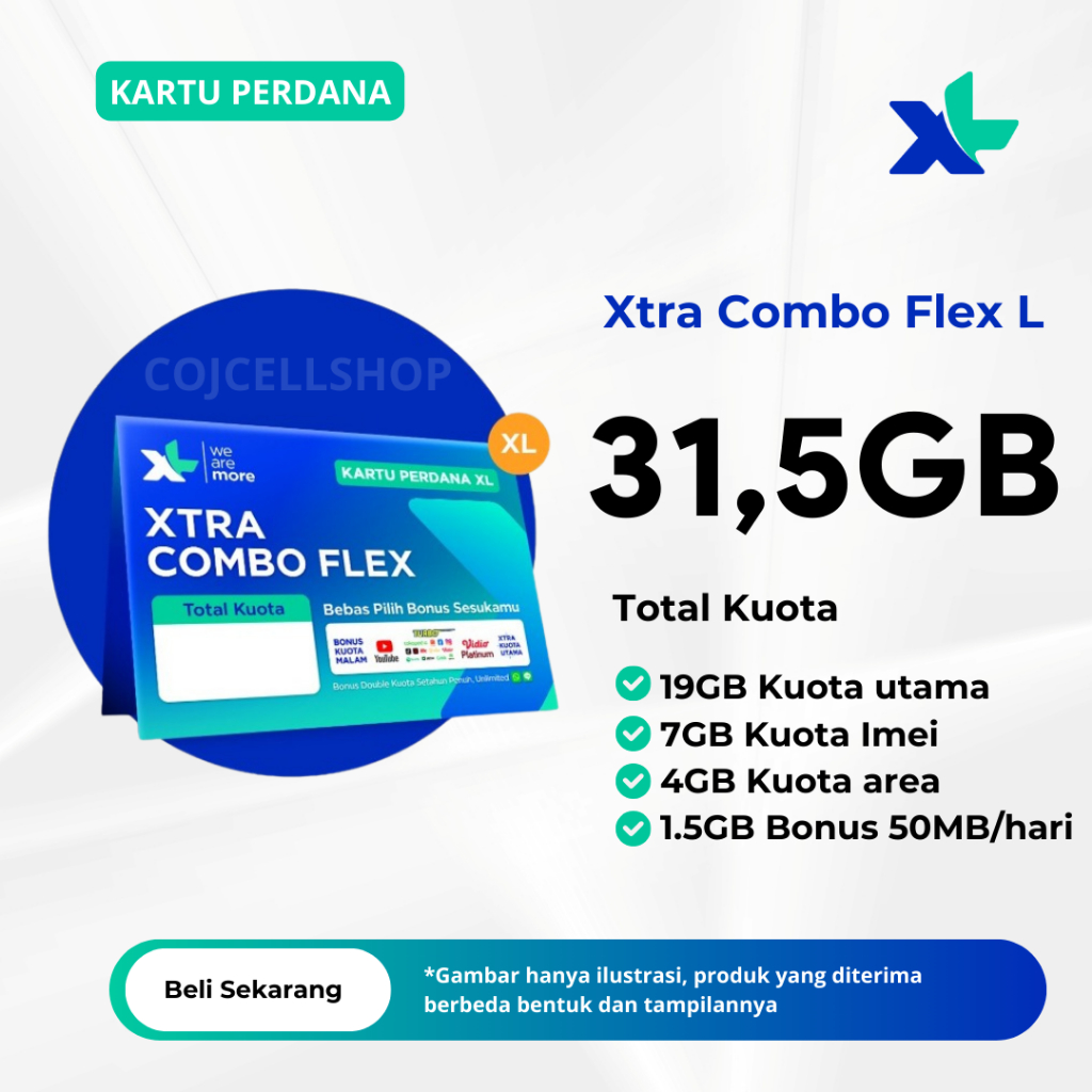 Jual Kartu Perdana XL Xtra Combo Flex L - Kartu Perdana Kuota XL Axiata ...