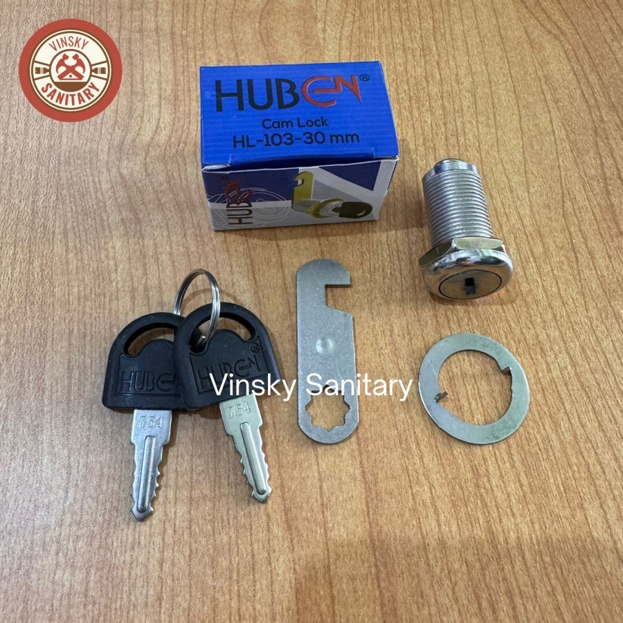 Jual Camlock HUBEN HL-103-30 mm / Kunci Laci Loker Lemari Kait HUBEN 30 ...